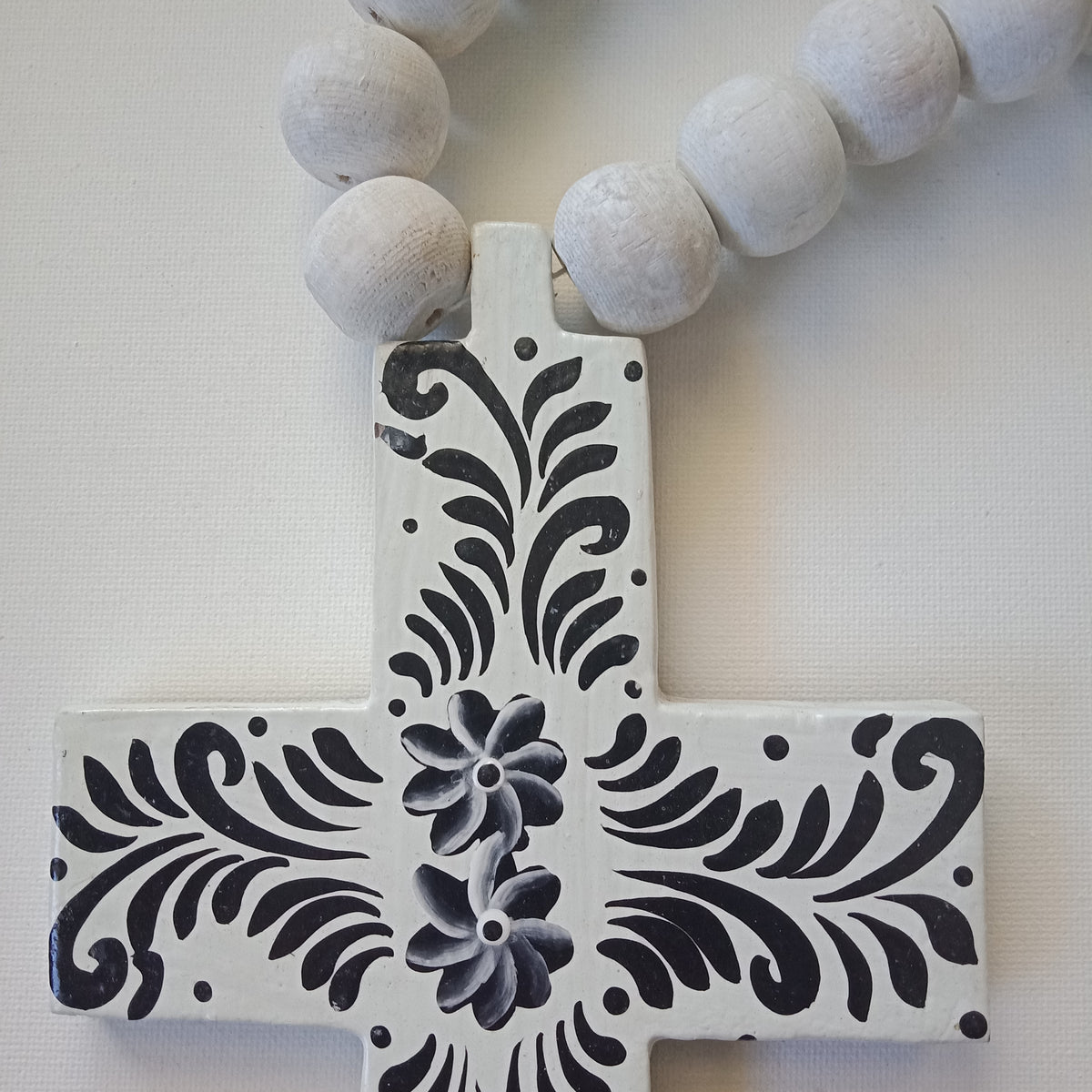 Hand Painted Cross with Beads – Boxboo